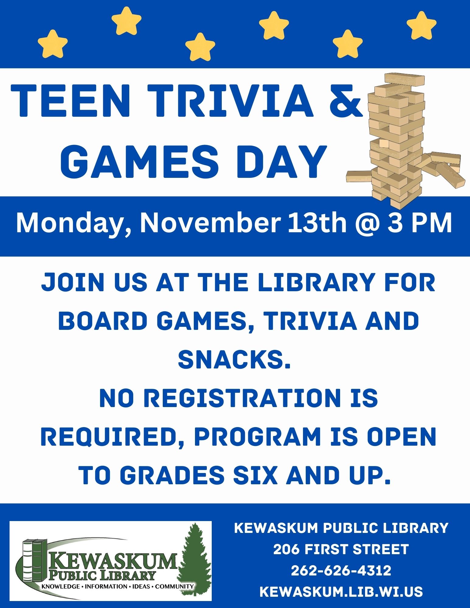 Teen Programs – Kewaskum Public Library